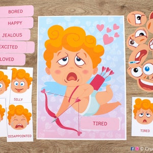 CUPID Emotions and Feelings. Valentine's Day Printable Activity ...