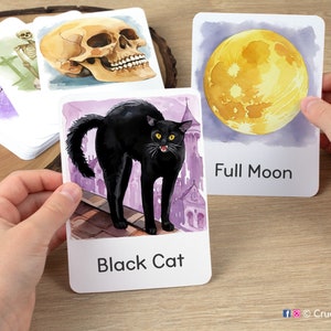 Halloween Flashcards: Halloween Printable Wall Art, Classroom ...