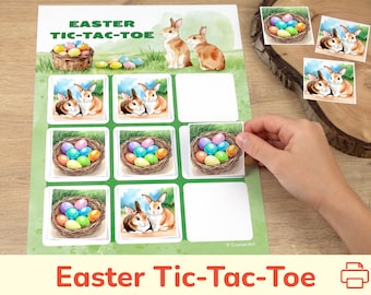 Easter Tic-tac-toe Game: Preschool Kindergarten Printable Activity ...