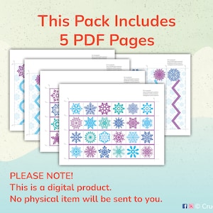 SNOWFLAKES Scissor Strips. Winter Unit Scissor Skills Activity ...