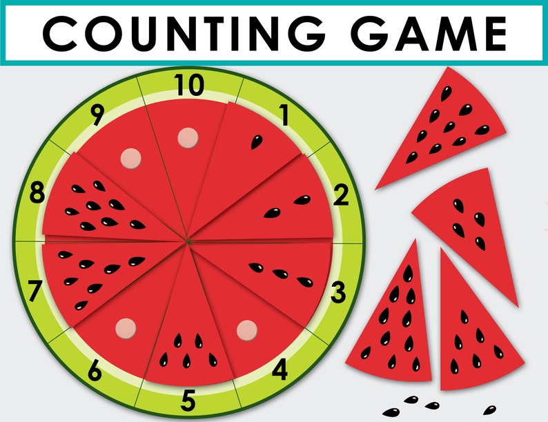 Watermelon Counting Busy Book Activity for Toddler | Etsy