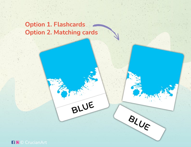 Color Printable Flashcards. Colors 3 Part Flash Card. Toddler ...