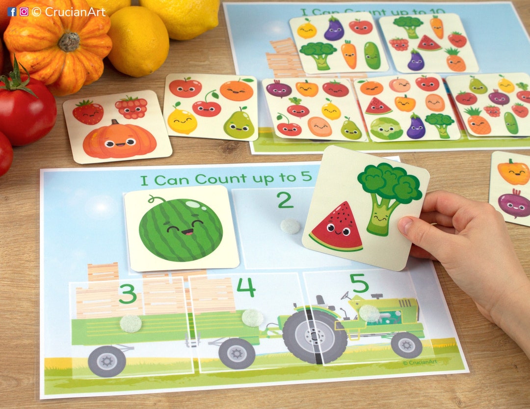 Fruits & Vegetables Count Activity. Toddler, Preschool Printable ...
