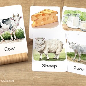 On the Farm Printable Flashcards: Farm Animals Flash Cards, Preschool ...