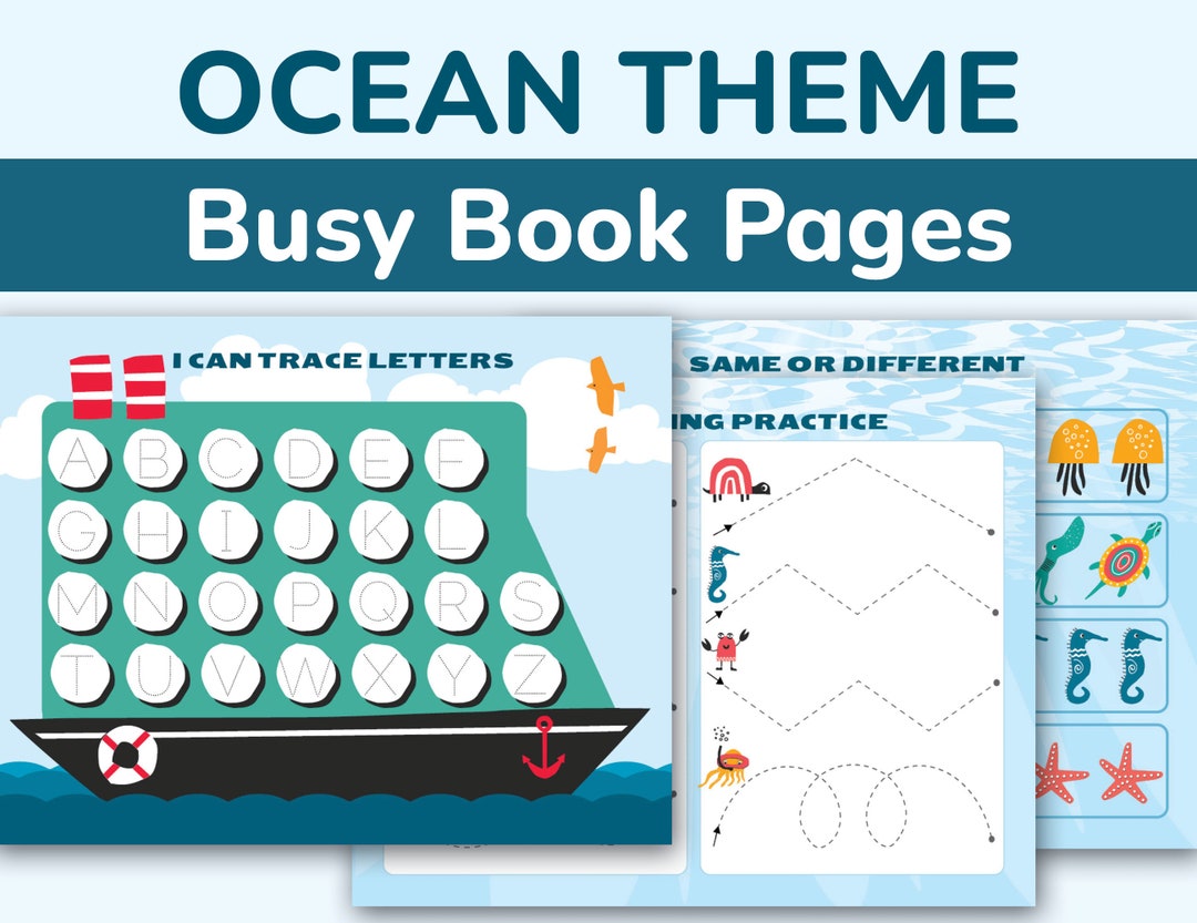 Pre-writing and Thinking Skills Preschool Activities. Ocean Themed ...