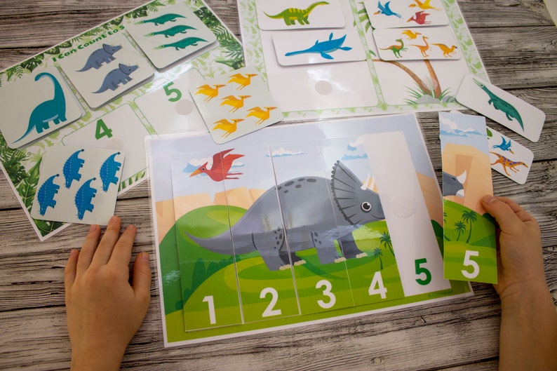 Dinosaur Toddler Printable Busy Book. Learning Quiet Workbook. | Etsy