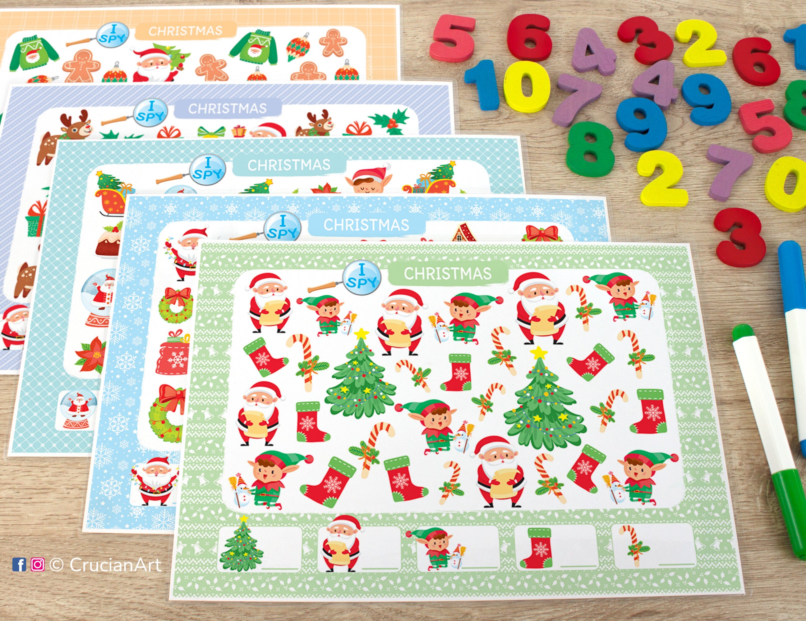 Christmas I Spy Activity. Winter Printable Count to 10 - Etsy