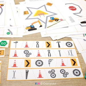 Construction Trucks Scissor Skills Activities. Printable Fine Motor ...
