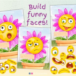 Flower Garden Themed Emotions and Feelings Printable Activity. Toddler ...