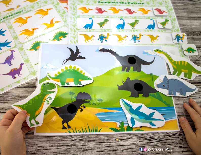 Dinosaur Toddler Printable Busy Book. Learning Quiet Workbook. - Etsy