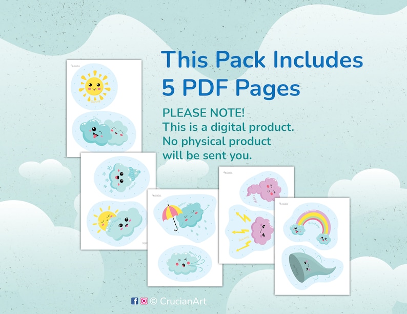 WEATHER Lacing Cards. Printable Fine Motor Skill Tying Toy for | Etsy