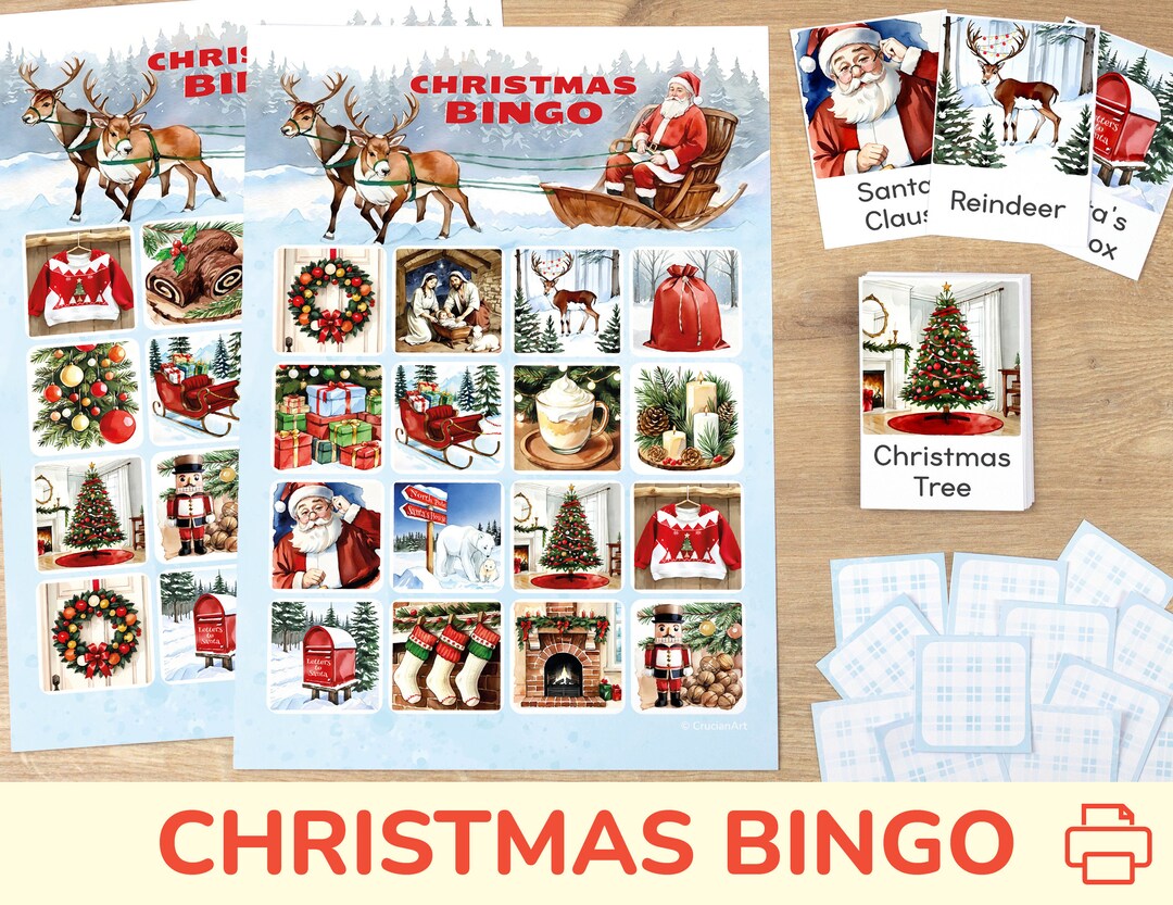 Christmas Bingo Game: Printable Preschool Kindergarten - Etsy