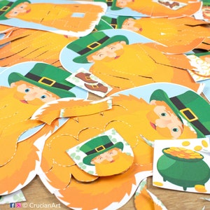Saint Patrick’s Beard Cutting Activity. Scissor Skills Practice. Spring ...