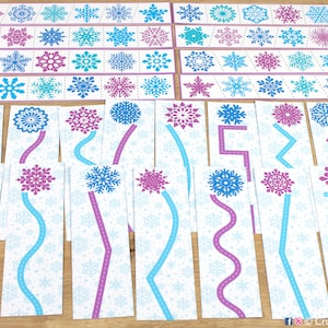 SNOWFLAKES Scissor Strips. Winter Unit Scissor Skills Activity ...