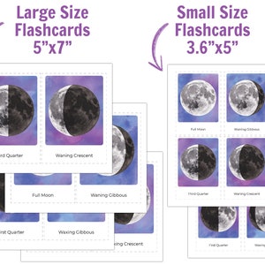 Moon Phases Flashcards & Poster | Phases of the Moon Montessori ...