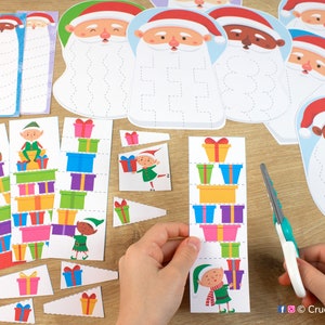Santa’s Beard Cutting Activity. Christmas Scissor Skills Printable ...