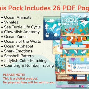 Ocean Animals Activity Book. Under the Sea Printable Busy Book. Ocean ...