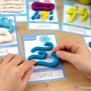 Weather Play Dough Mats. Printable Playdough Activity. Toddler ...