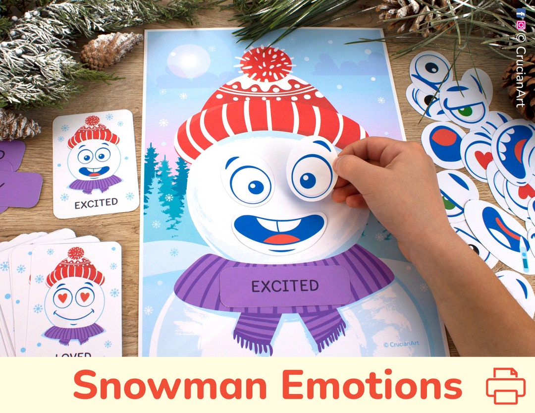 Snowman Emotions and Feelings Winter Printable Activity. Homeschool ...