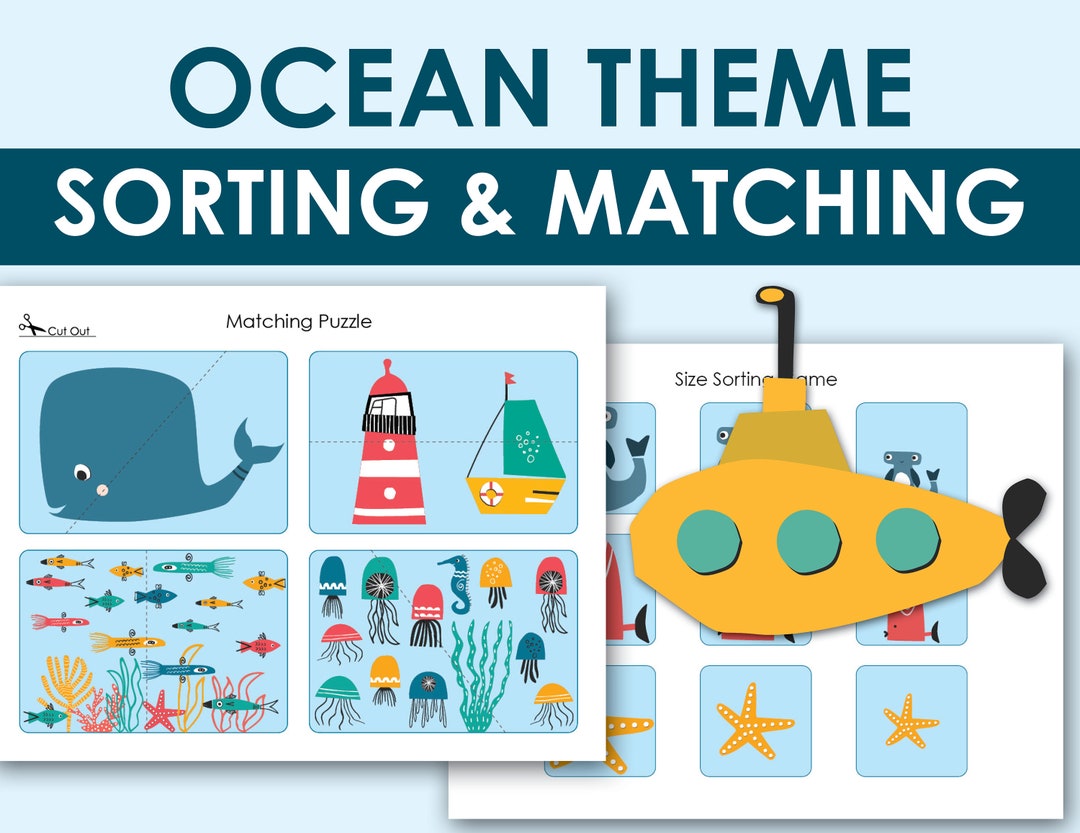 Sorting & Matching Printable Worksheet for Toddlers. Preschool Folder ...