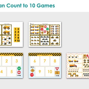 Construction Vehicles Numbers 1-10 & Counting Printable Busy Book ...