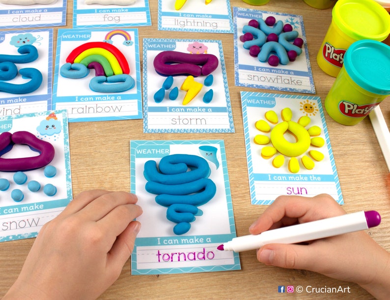 Weather Play Dough Mats. Printable Playdough Activity. Toddler - Etsy