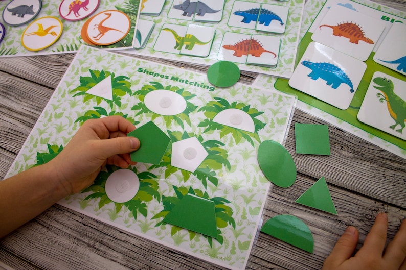 Dinosaur Toddler Printable Busy Book. Learning Quiet Workbook. | Etsy