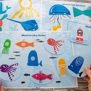 Ocean Animals Printable Busy Book. Under the Sea Learning Quiet ...