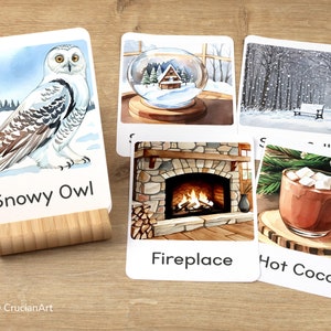 Winter Flashcards: Toddler Preschool Kindergarten Printable Flash Cards ...