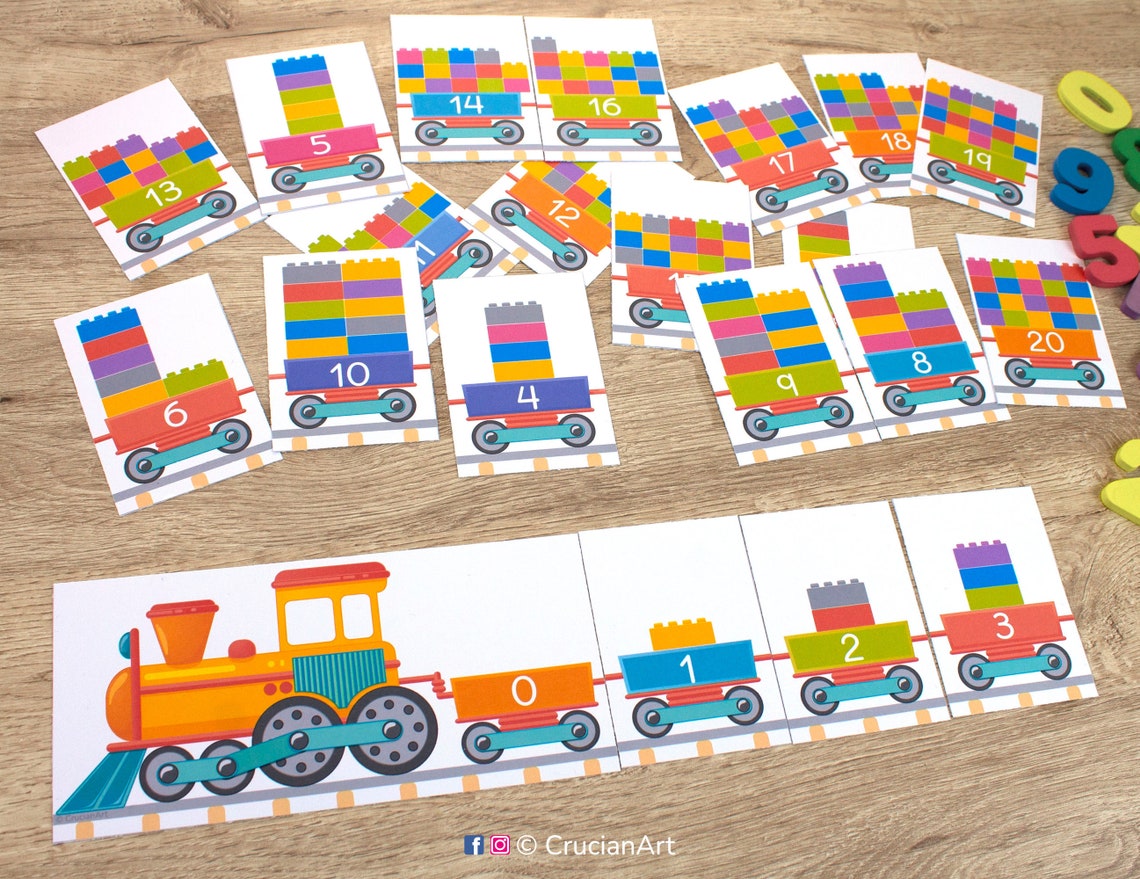 Number Train Printable Counting Activity. Number Sequence - Etsy New ...