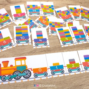 Number Train Printable Counting Activity. Number Sequence 0-20. Toddler ...
