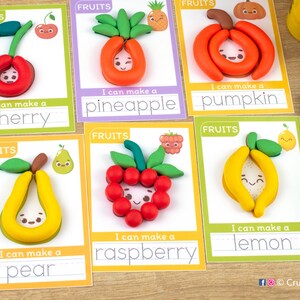 Fruits Playdough Mats. Printable Toddler, Preschool Educational ...