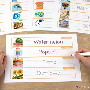 Summer Tracing Strips: Printable Educational Activities, Preschool ...
