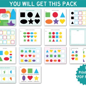 Shapes Printable Toddler Busy Book. Shape Matching Activities for ...