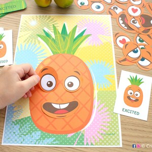 Emotions and Feelings Printable Activity. Pineapple Theme Toddler ...