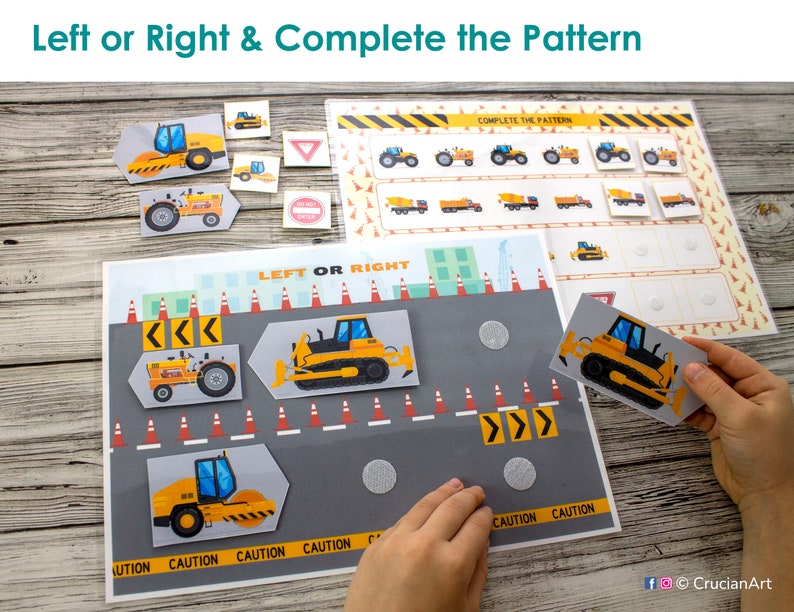Construction Vehicles Sorting & Matching Printable Busy Book. - Etsy