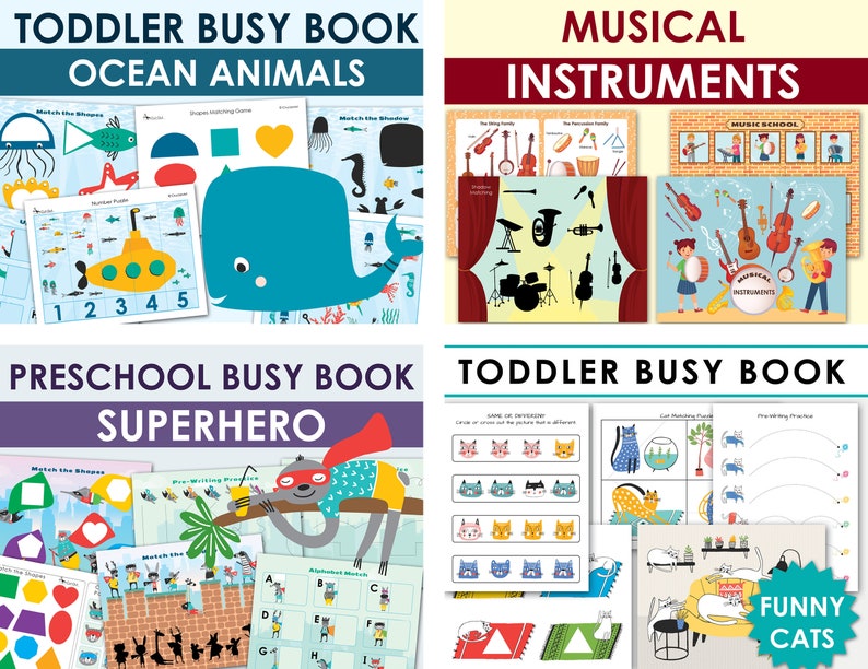 Busy Book Mega Bundle. Toddler & Preschool Learning Binder. Activity ...
