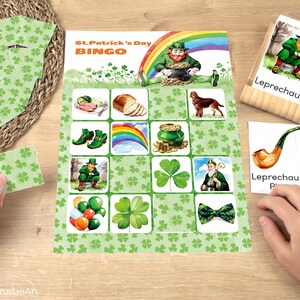 St. Patrick Day Bingo Game: Printable Preschool, Kindergarten, Toddler ...