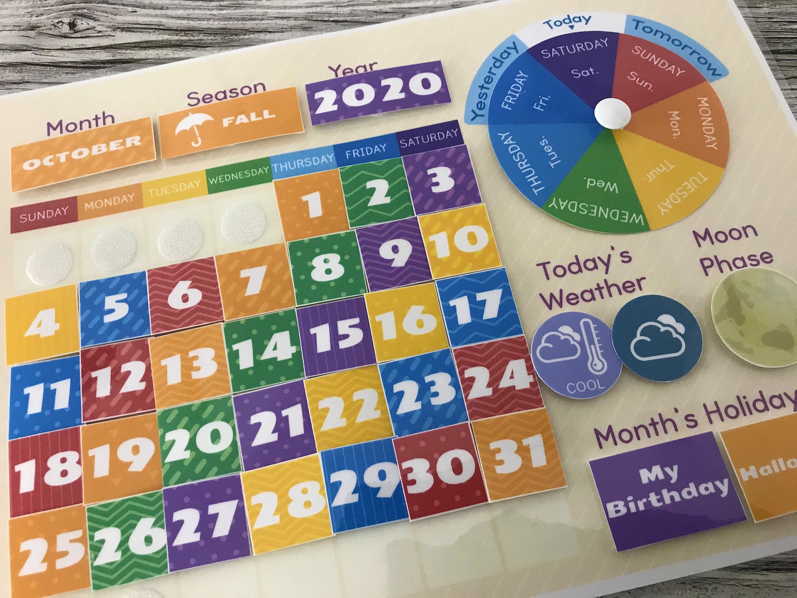 Circle Time Perpetual Calendar. Printable Circle Time Kindergarten, Pre ...