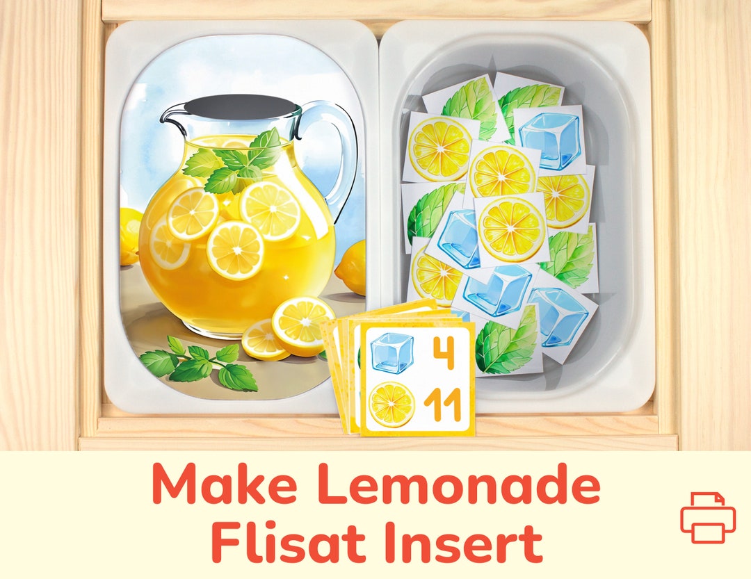 Lemonade Recipe Flisat Insert: Sort and Count to 12 Printable Activity ...