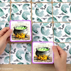 Halloween Memory Game: Printable Toddler Preschool Matching Activity ...