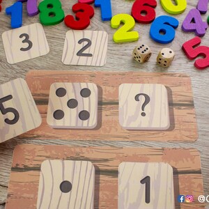 Count the Dice Number Activity. Preschool, Pre-k, Kindergarten ...