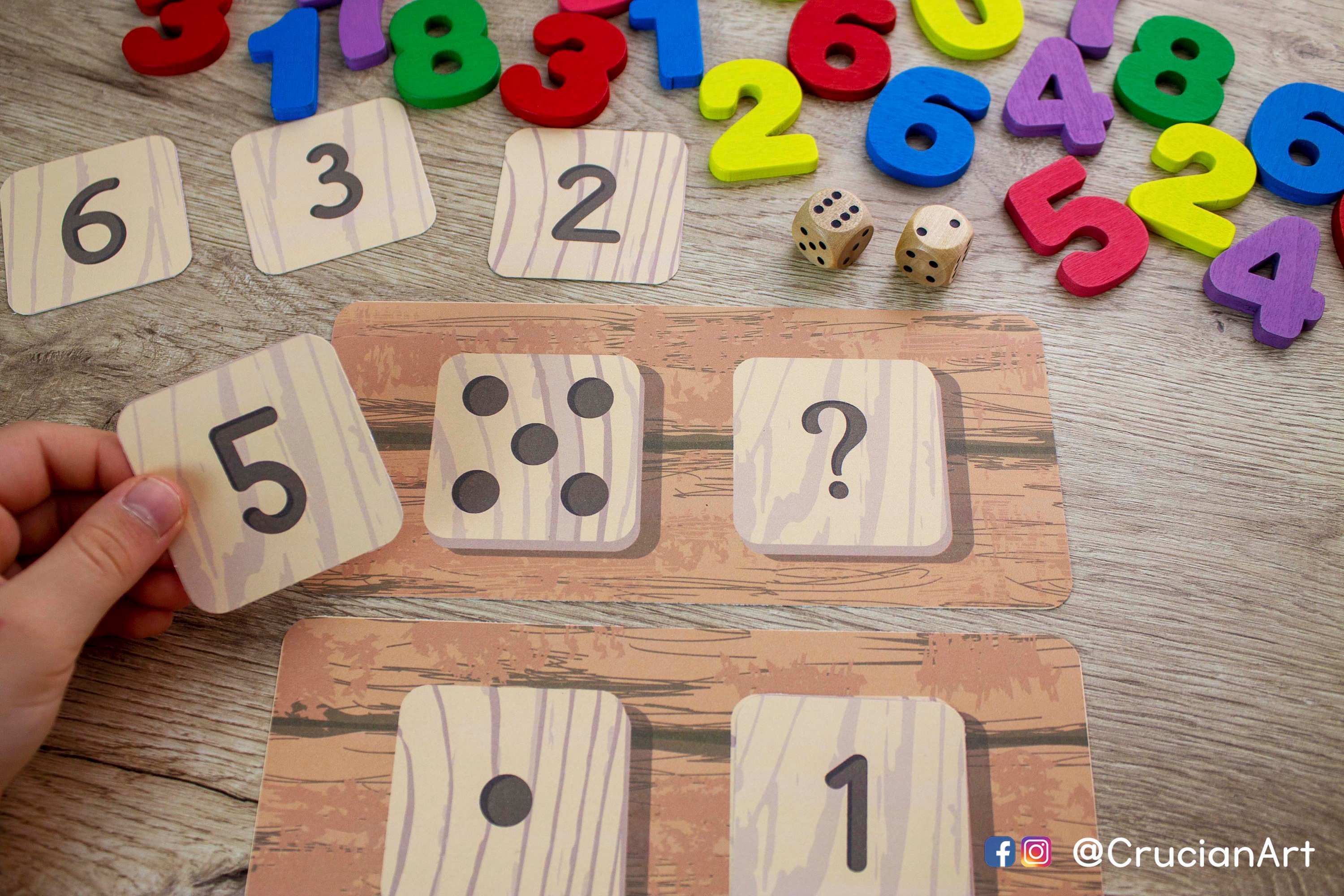 Count the Dice Number Activity. Preschool Pre-k Kindergarten | Etsy