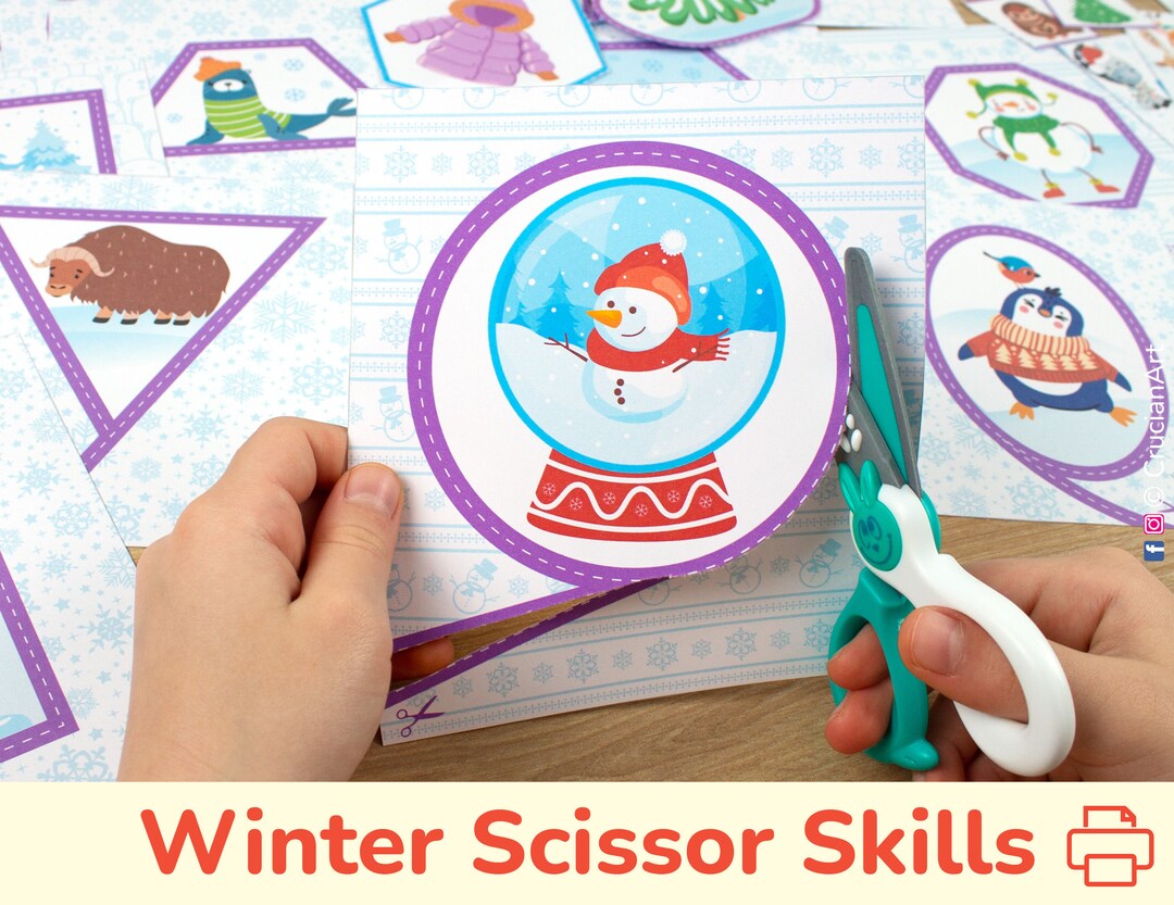 Winter Scissor Skills Activities: Homeschool Printables, Halloween ...