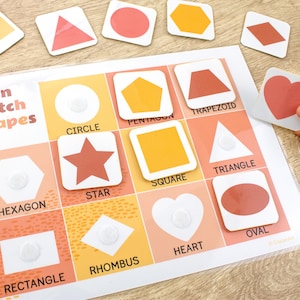 Shape Matching Printable Activity. Toddler Busy Book and Learning ...