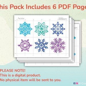 Snowflakes Puzzle Pairs: Printable Match Cards, Winter Snowflake ...