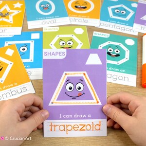 2D Shapes Tracing Cards. Homeschool Printable Learning Activity ...