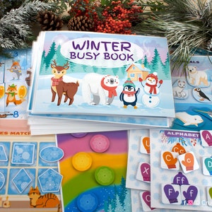 Winter Printable Busy Book. Preschool Learning Binder. Preschool ...