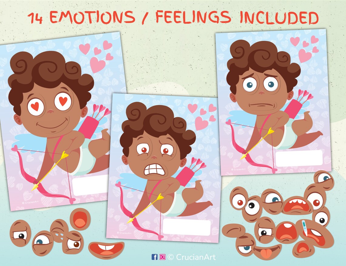 CUPID Emotions and Feelings. Valentine's Day Printable - Etsy