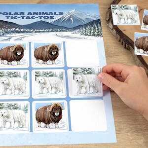 Arctic Animals Tic-tac-toe Game: Preschool, Kindergarten Printable ...